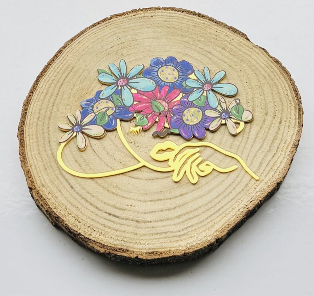 Cake Topper Silhouette - Flower, 3,99